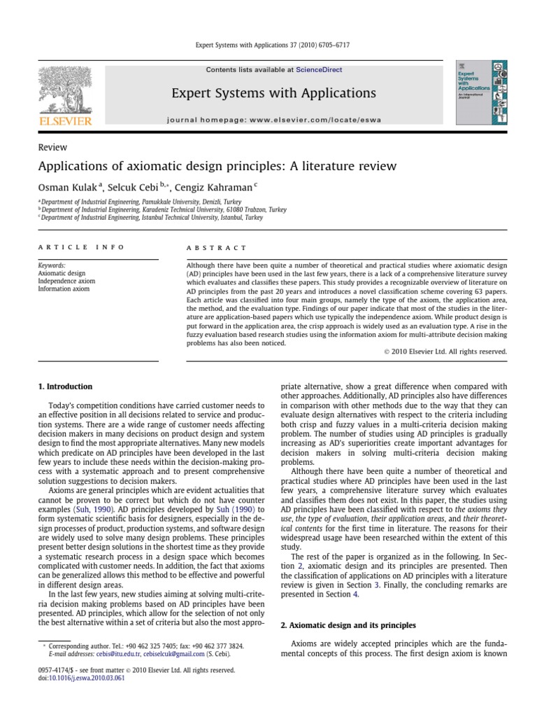 Axiomatic DEsign Case | PDF | Design | Decision Making