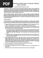 ACS Manuscript Submission Template | PDF | Abstract (Summary) | Writing