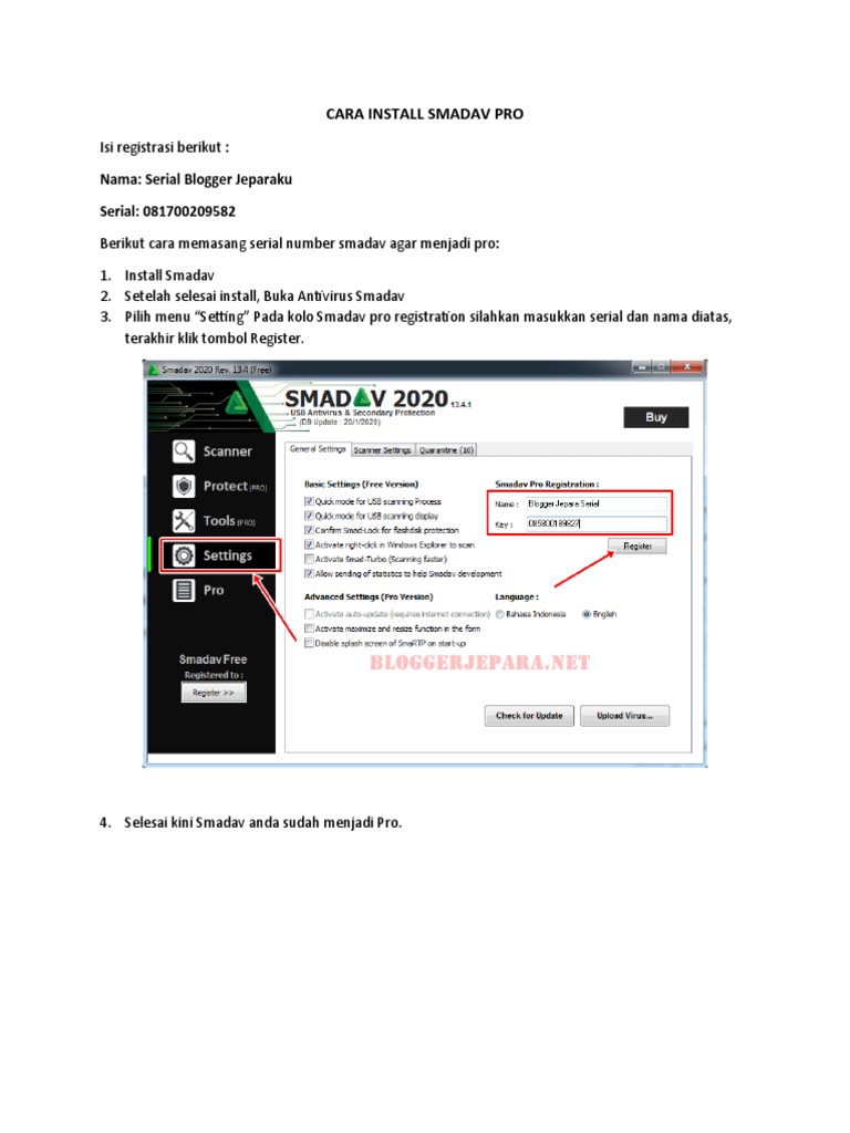Cara Install Smadav Pro | PDF
