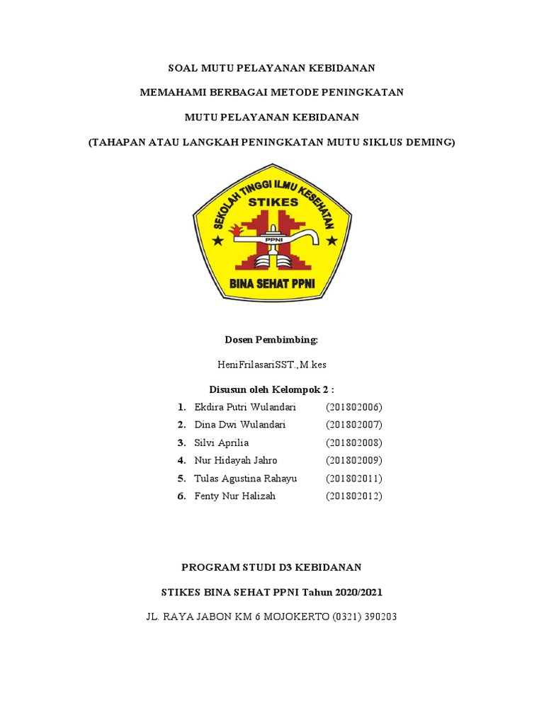 Klp2 - Tahapan Atau Langkah Peningkatan Mutu Siklus Deming | PDF