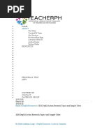 Sample Deped Action Research Topics and Titles | PDF | Reading ...