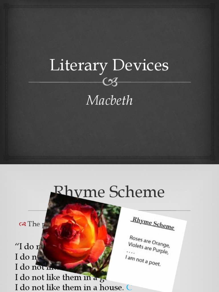Literary Devices Macbeth | PDF | Poetry | Rhythm And Meter