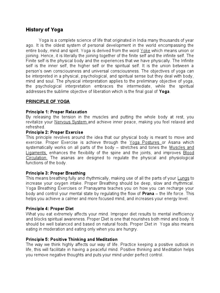 Yoga Notes | PDF | Yoga | Asana