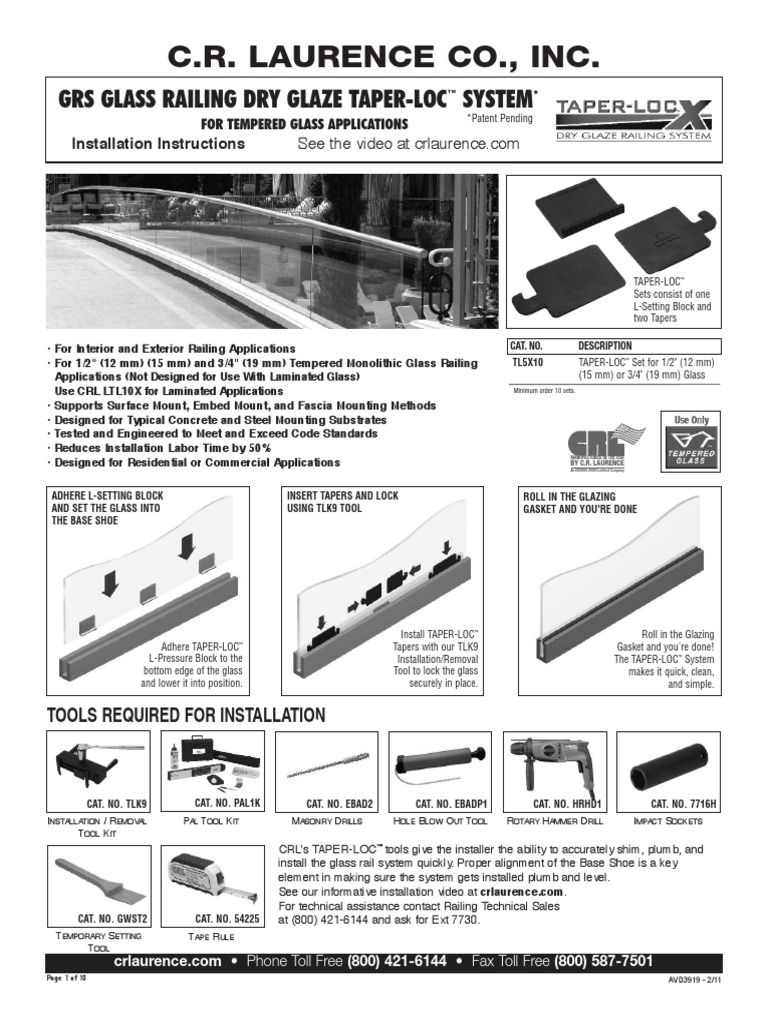 TL5X10 Taper Loc | PDF | Drill | Screw