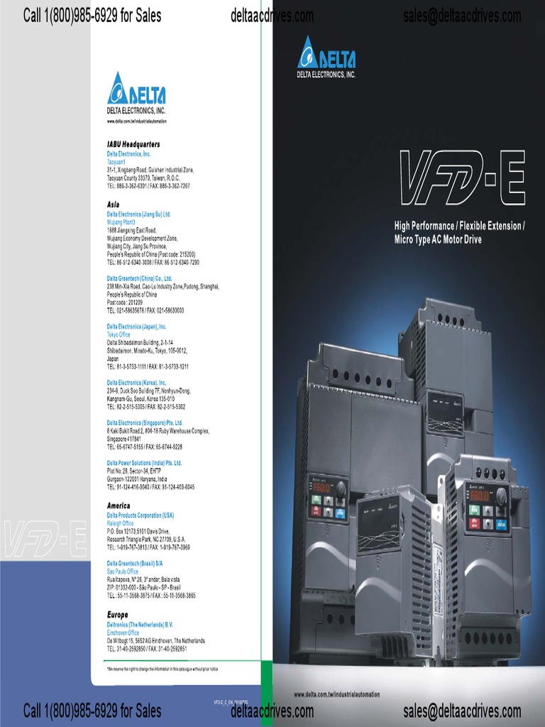 Delta VFD E Catalog | PDF