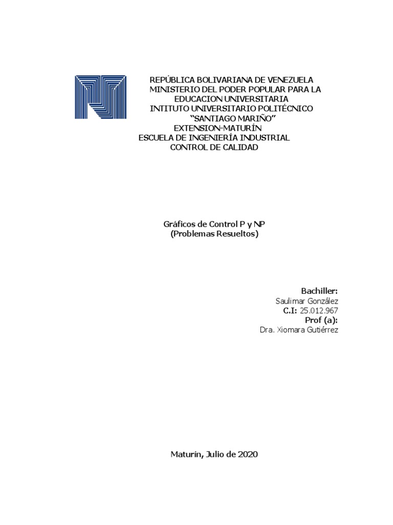 Gráficos de Control P y NP Resueltos | PDF | Enseñanza de matemática ...