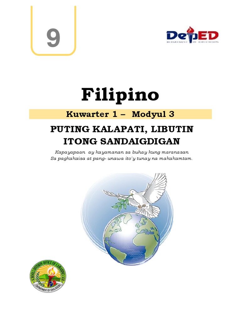 2filipino 9 Kuwarter 1 Modyul | PDF