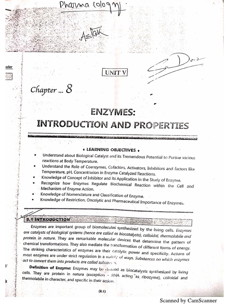 Enzymes (Introduction and Properties) | PDF