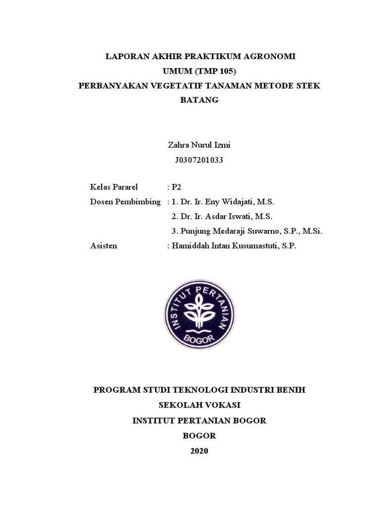 Laporan Perbanyakan Stek | PDF