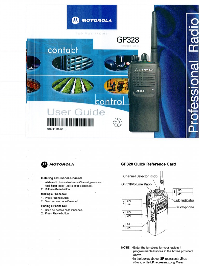 GP328 - UHF Transceiver - Operation Manual | PDF