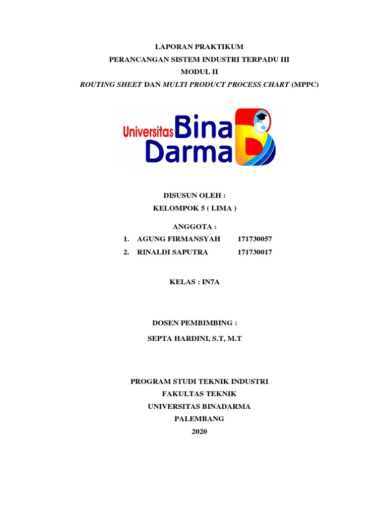 Laporan Praktikum Routing Sheet Dan Multi Product Process Chart (MPPC ...