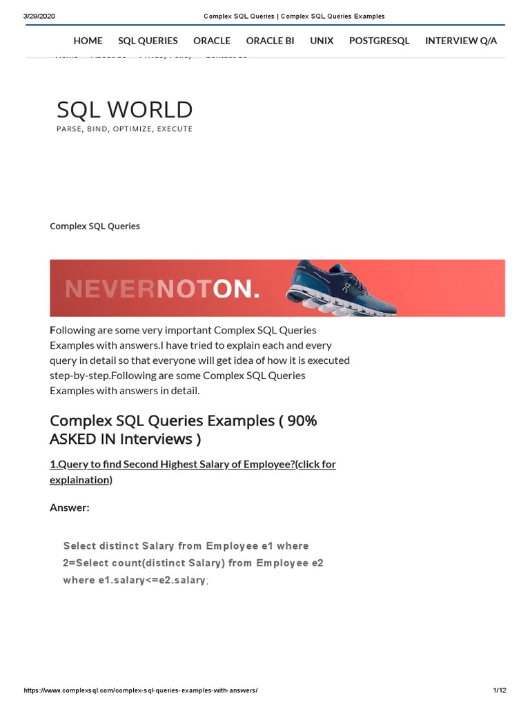 SQL Queries - Examples - 2 - Practice | PDF | Postgre Sql | Sql
