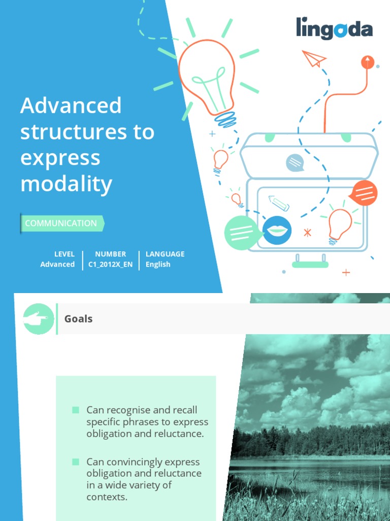 Advanced Structures To Express Modality: Communication | PDF | English ...