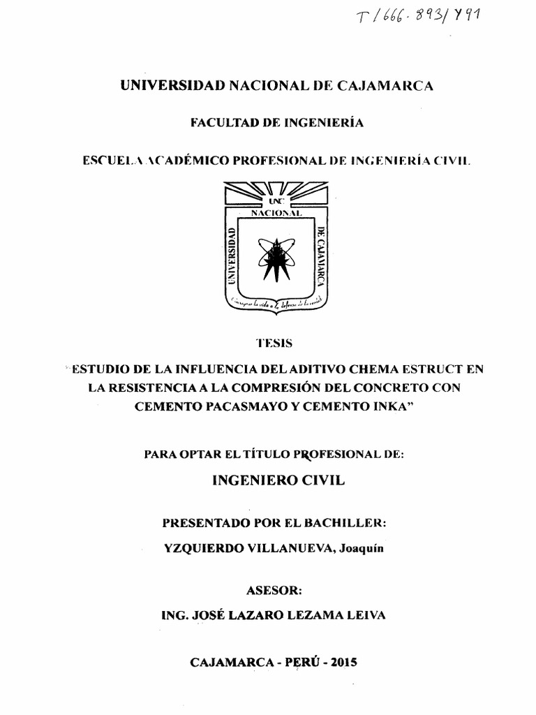 Tesis Estudio de La Influencia Del Aditivo Chema Estrvct en La ...