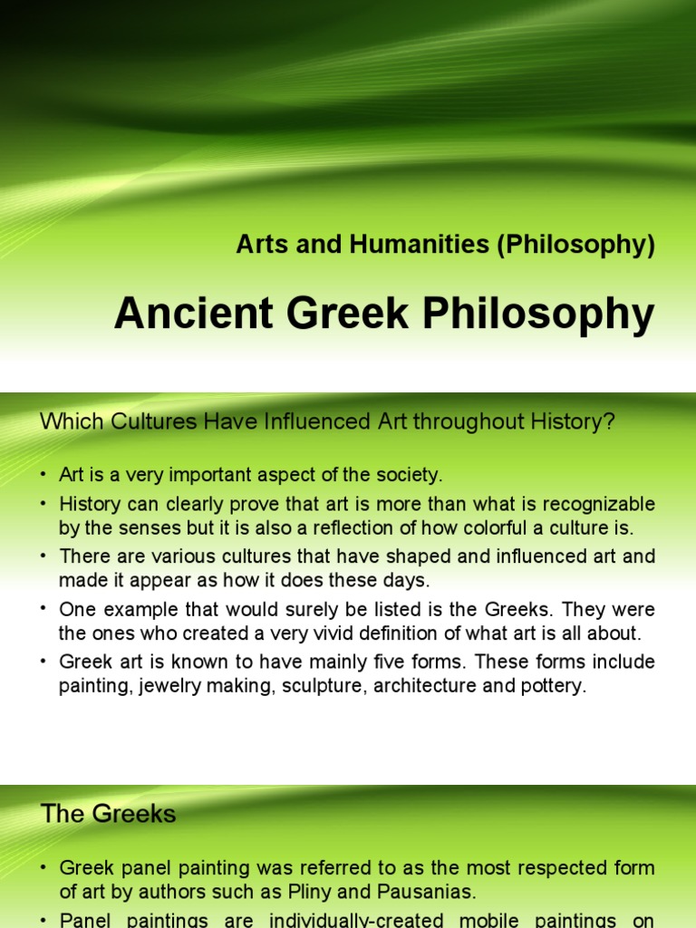 Ancient Greek Philosophy: Arts and Humanities (Philosophy) | PDF ...