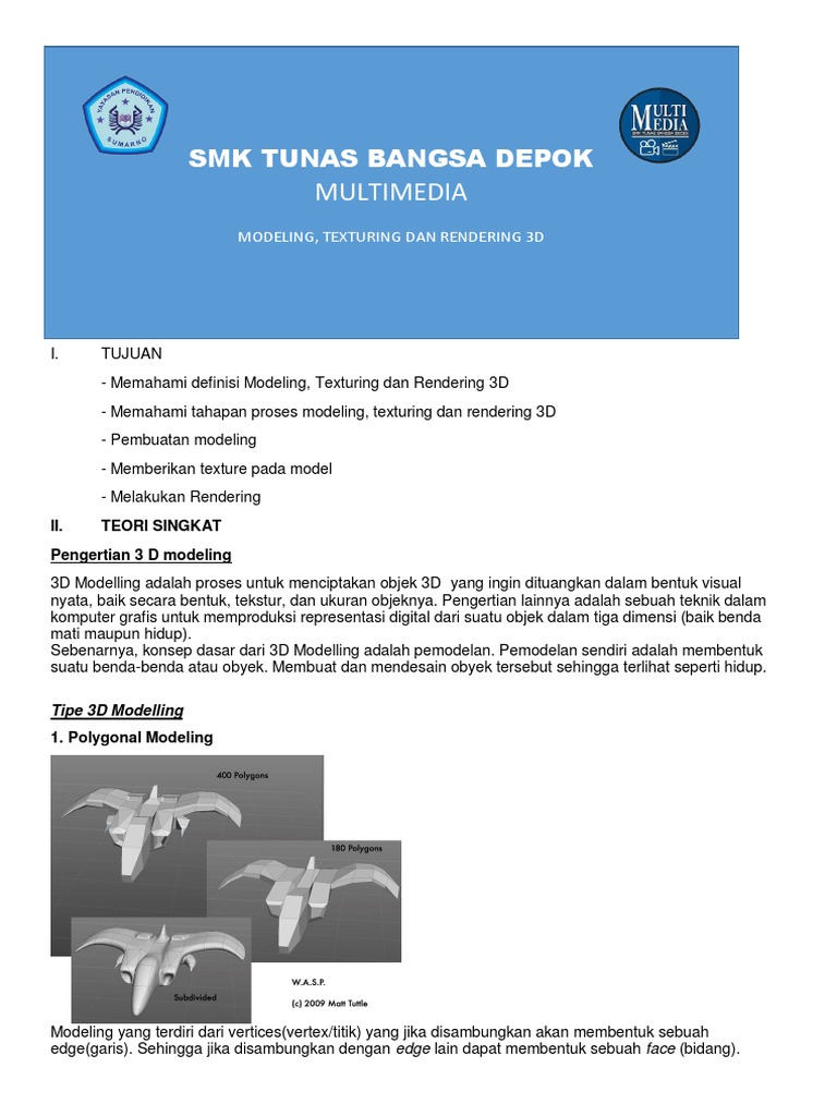 Modeling, Texturing Dan Rendering | PDF