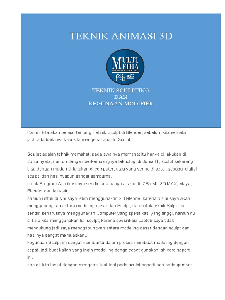 Teknik Sclupting | PDF