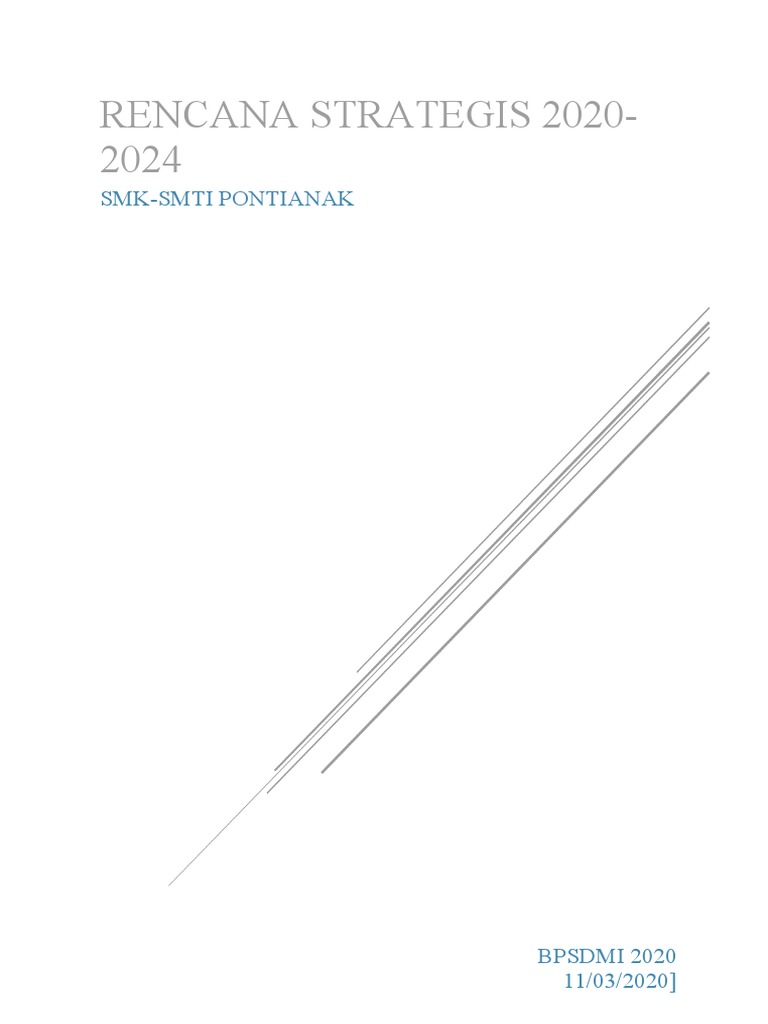 Rencana Strategis 2020-2024 | PDF