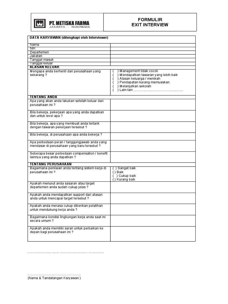 Contoh Form Interview | PDF