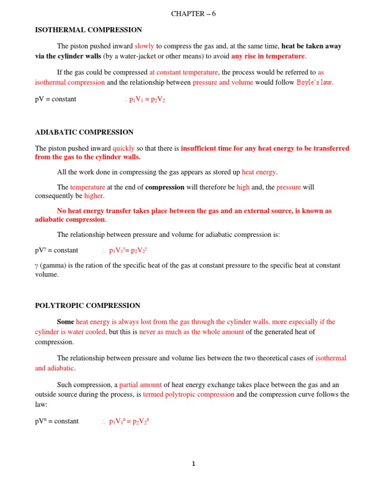 Analysis of Heat Transfer Methods, Gas Compression Processes, and Laws ...