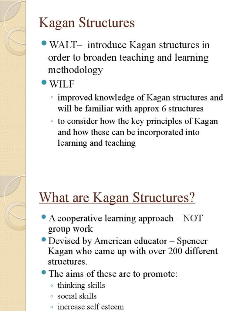 Kagan Structures: WALT - Introduce Kagan Structures in Order To Broaden ...