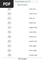 English Numbers 1 To 100 Worksheet | PDF