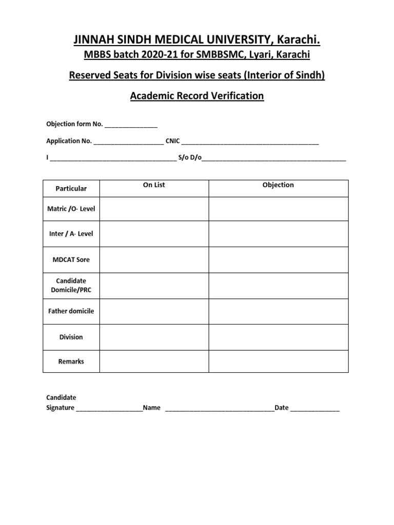 Objection Form | PDF