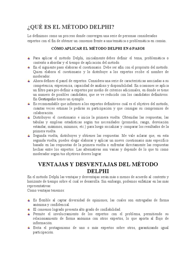 Método Delphi | PDF | Cuestionario | Science