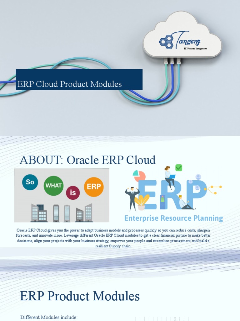 Oracle ERP Cloud Product Modules Overview | PDF | Enterprise Resource ...