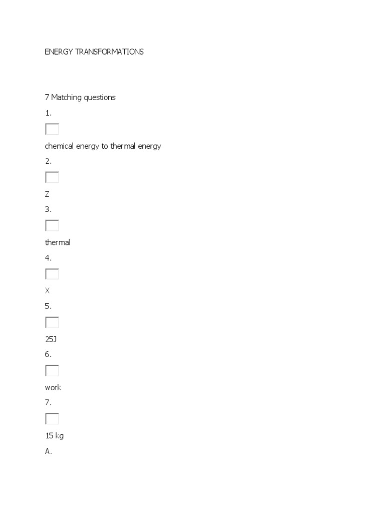 Energy Transformations | PDF | Kinetic Energy | Potential Energy
