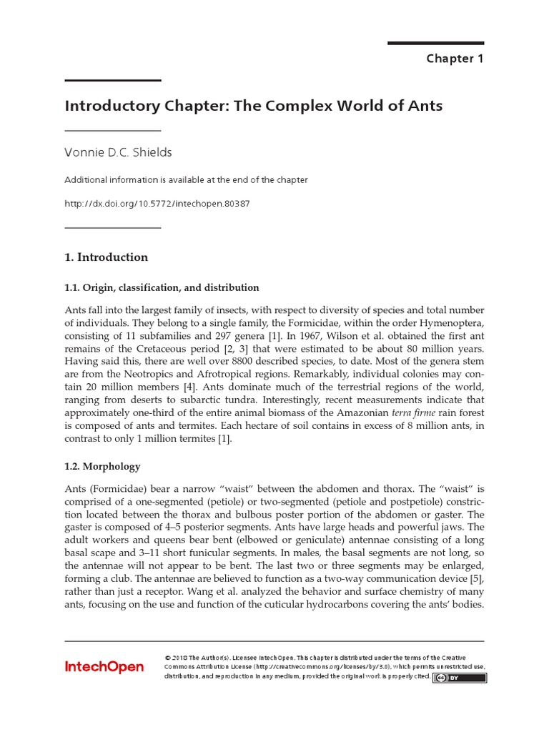 Introductory Chapter: The Complex World of Ants | PDF | Eusociality | Ant