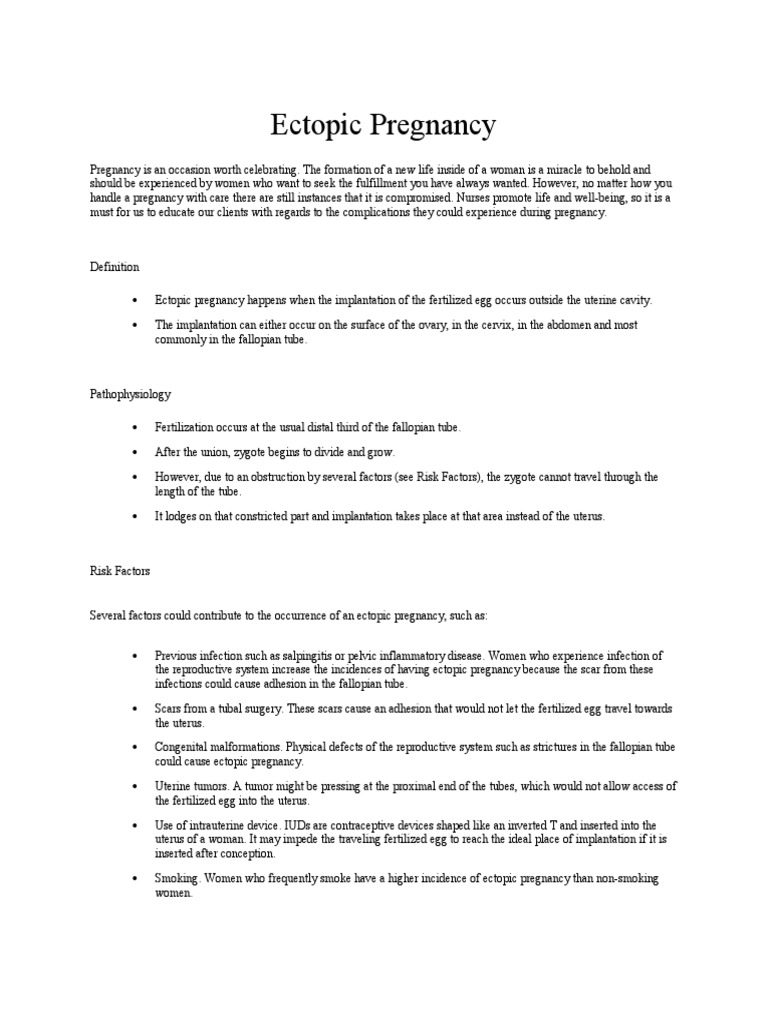 Ectopic Pregnancy | PDF | Pregnancy | Uterus