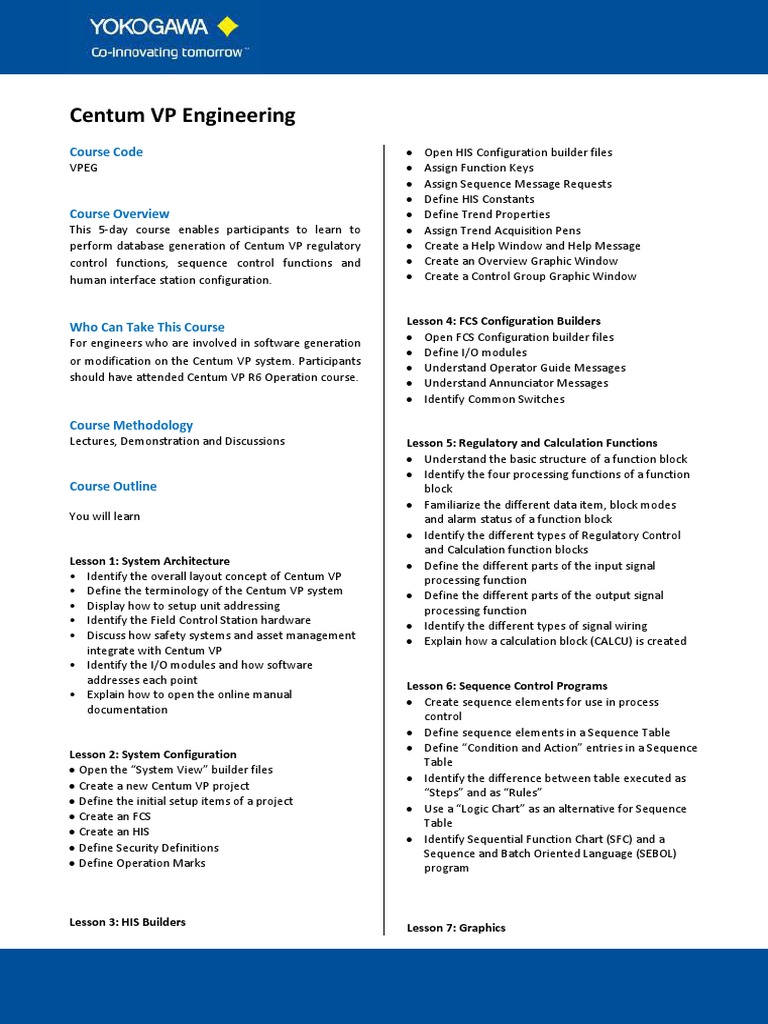 Centum VP Engineering: Course Code | PDF | Input/Output | Programmable ...
