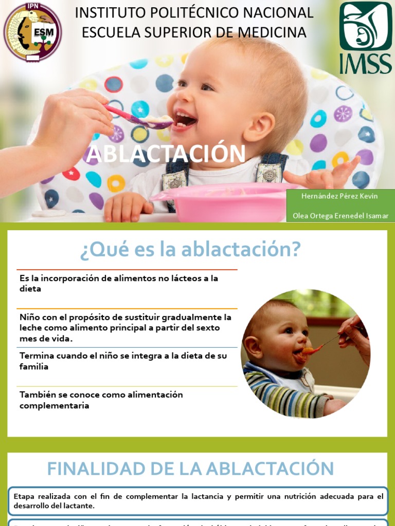 Esquema de Ablactación Infantil | PDF | Amamantamiento | Cereales