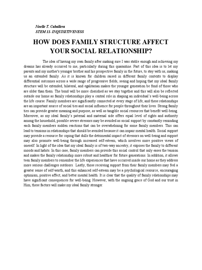 Family Structure's Impact on Social Bonds | PDF | Social Support | Family
