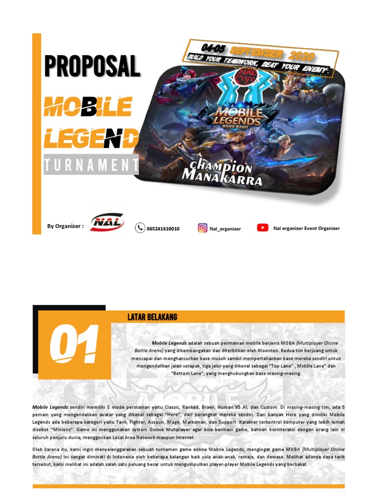 Proposal Kegiatan Turnament Mobile Legend | PDF