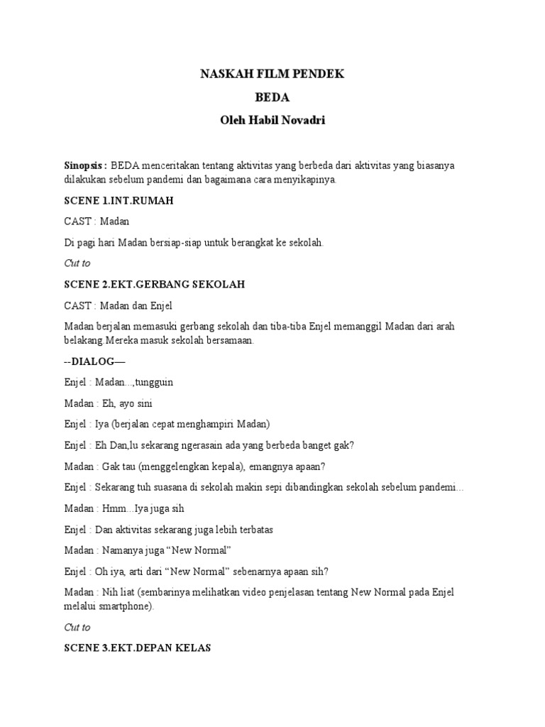 Naskah Film Pendek | PDF