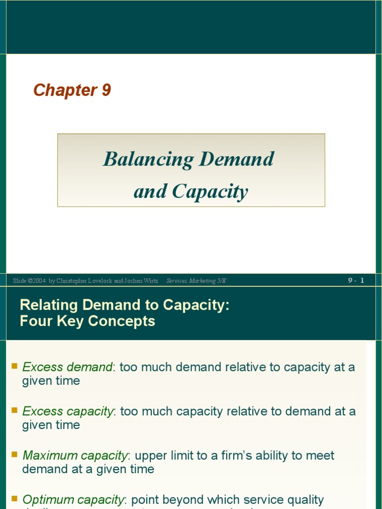 Lovelock09-Balancing Demand and Capacity | PDF | Demand | Marketing