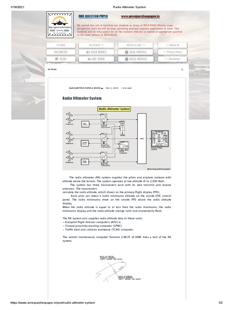 Vacancies Blog Easa Books Ref. Book Easa Module Dgca Module | PDF | Altimeter | Radio