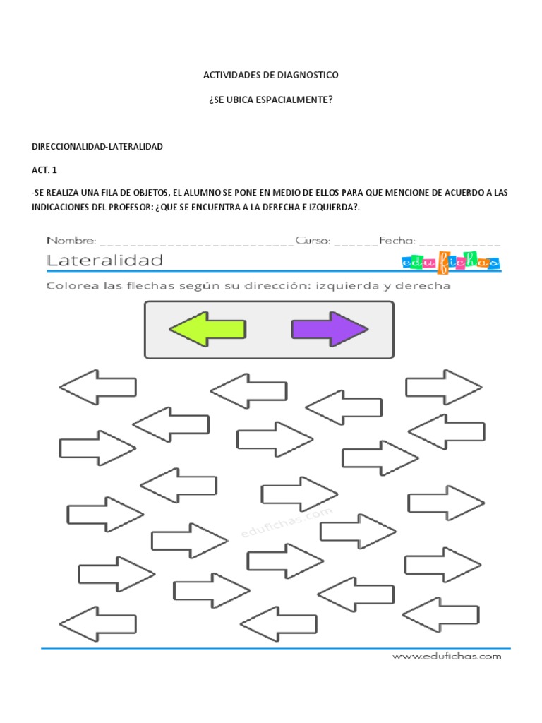 Actividades de Ubicación Espacial Preescolar | PDF