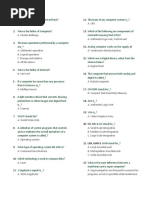 Basic Computer Quiz Questions With Answers | PDF | C (Programming ...