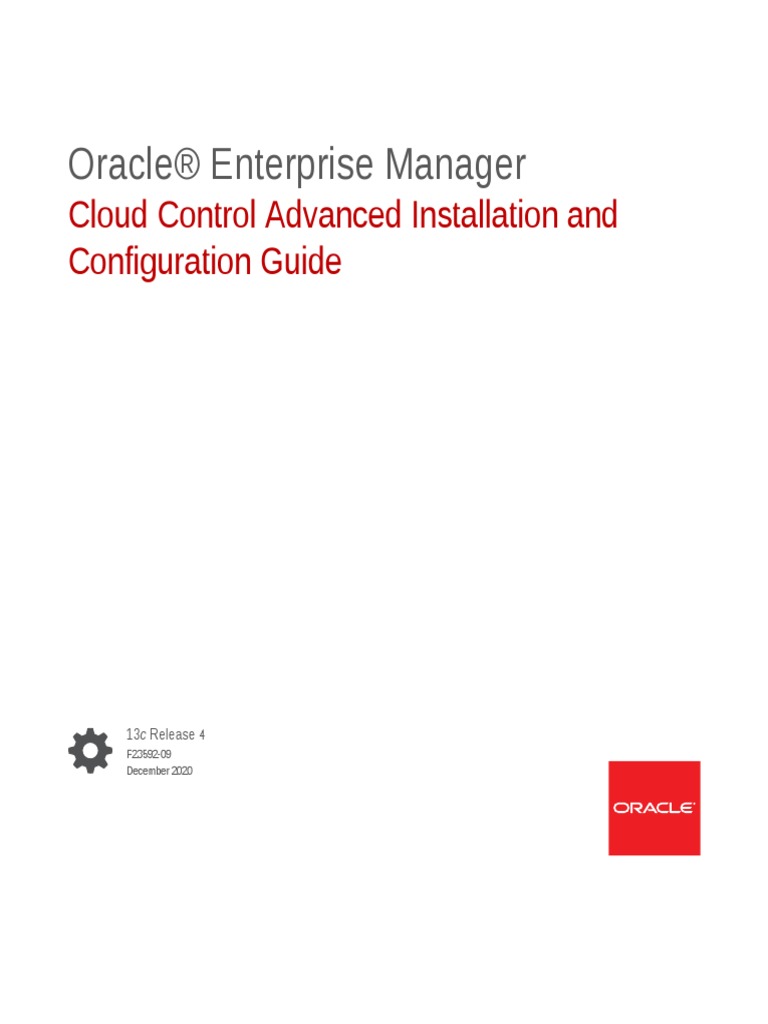 Enterprise Manager Cloud Control Advanced Installation And Configuration Pdf Oracle