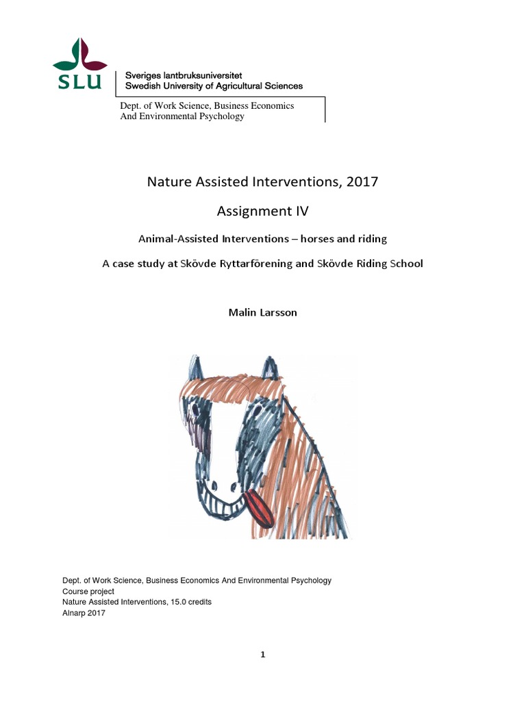 Animal-Assisted Interventions - Horses and Riding | PDF