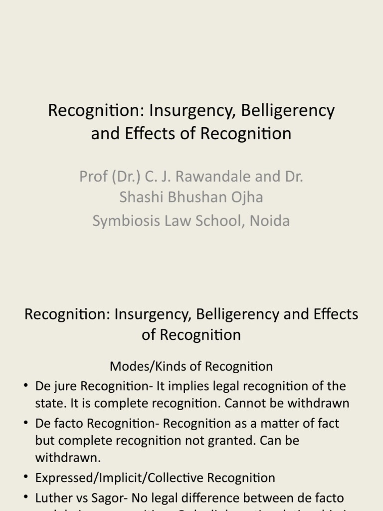 Recognition 2 | PDF | Insurgency | Justice