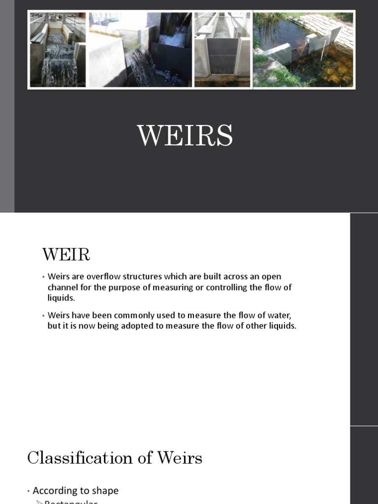 11 Weir | PDF | Fluid Mechanics | Mechanics
