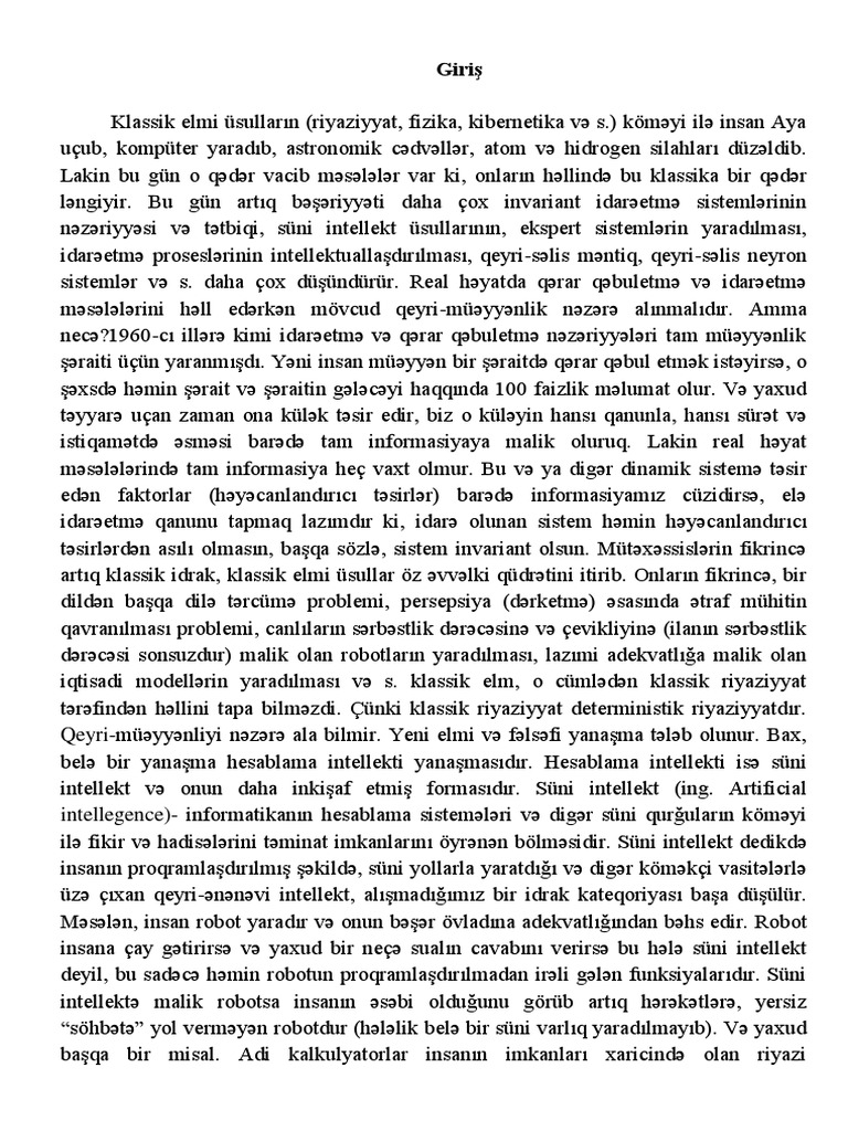 Suni Intellekt Muhazire 1 | PDF