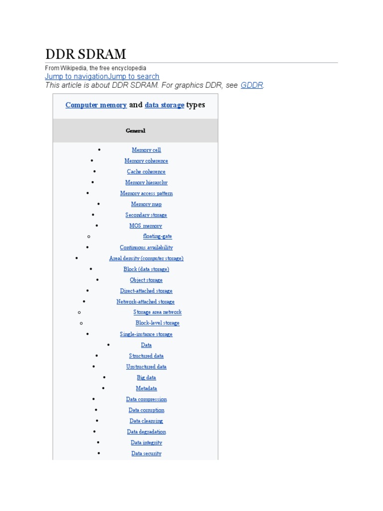 DDR Sdram: and Types | PDF | Information Technology | Information And ...