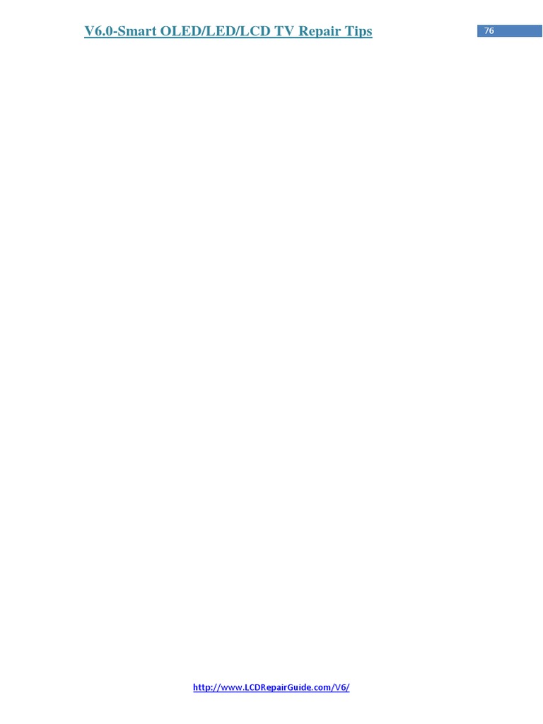 V6.0-Smart OLED/LED/LCD TV Repair Tips | PDF