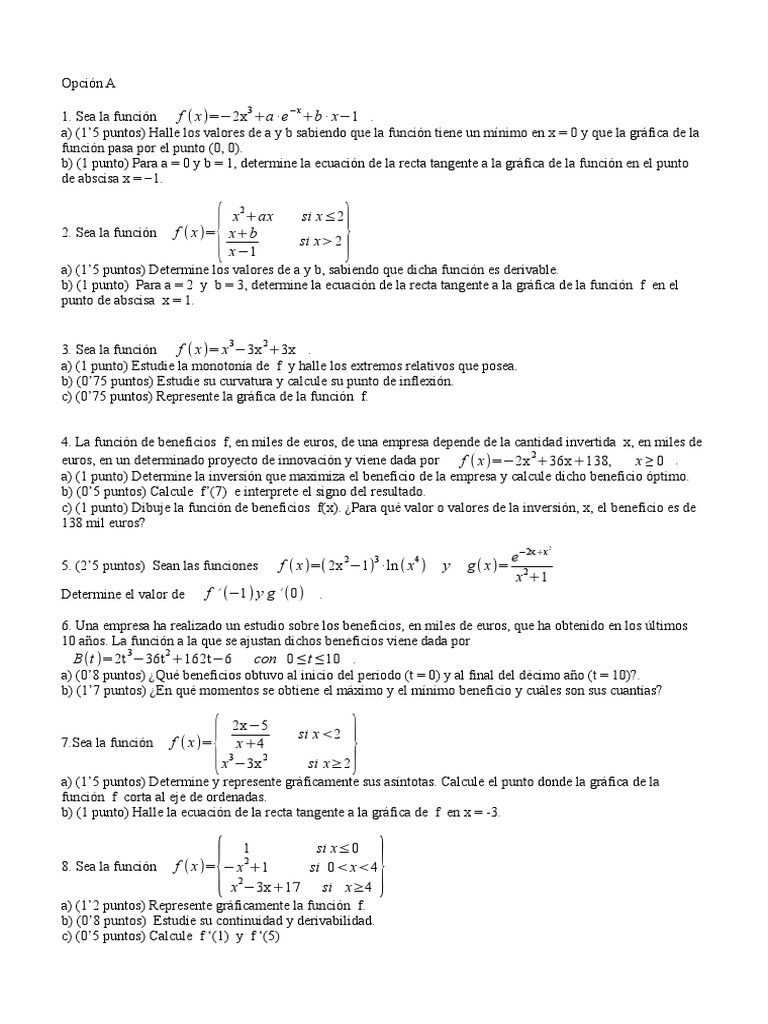 Funciones | PDF | Derivado | Línea (geometría)