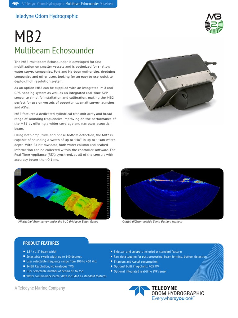 Multibeam Echosounder: Teledyne Odom Hydrographic | PDF | Metrology ...